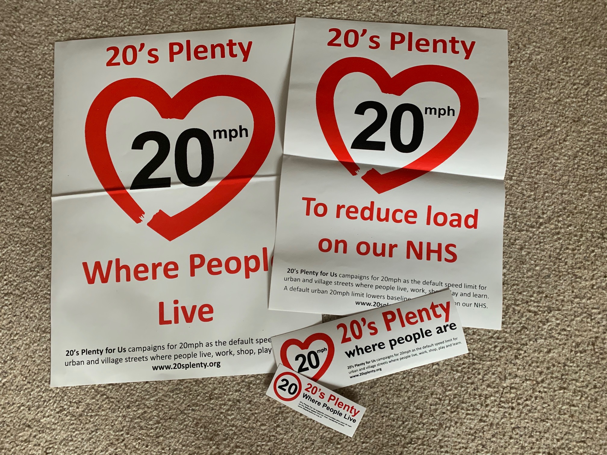 20's Plenty stickers