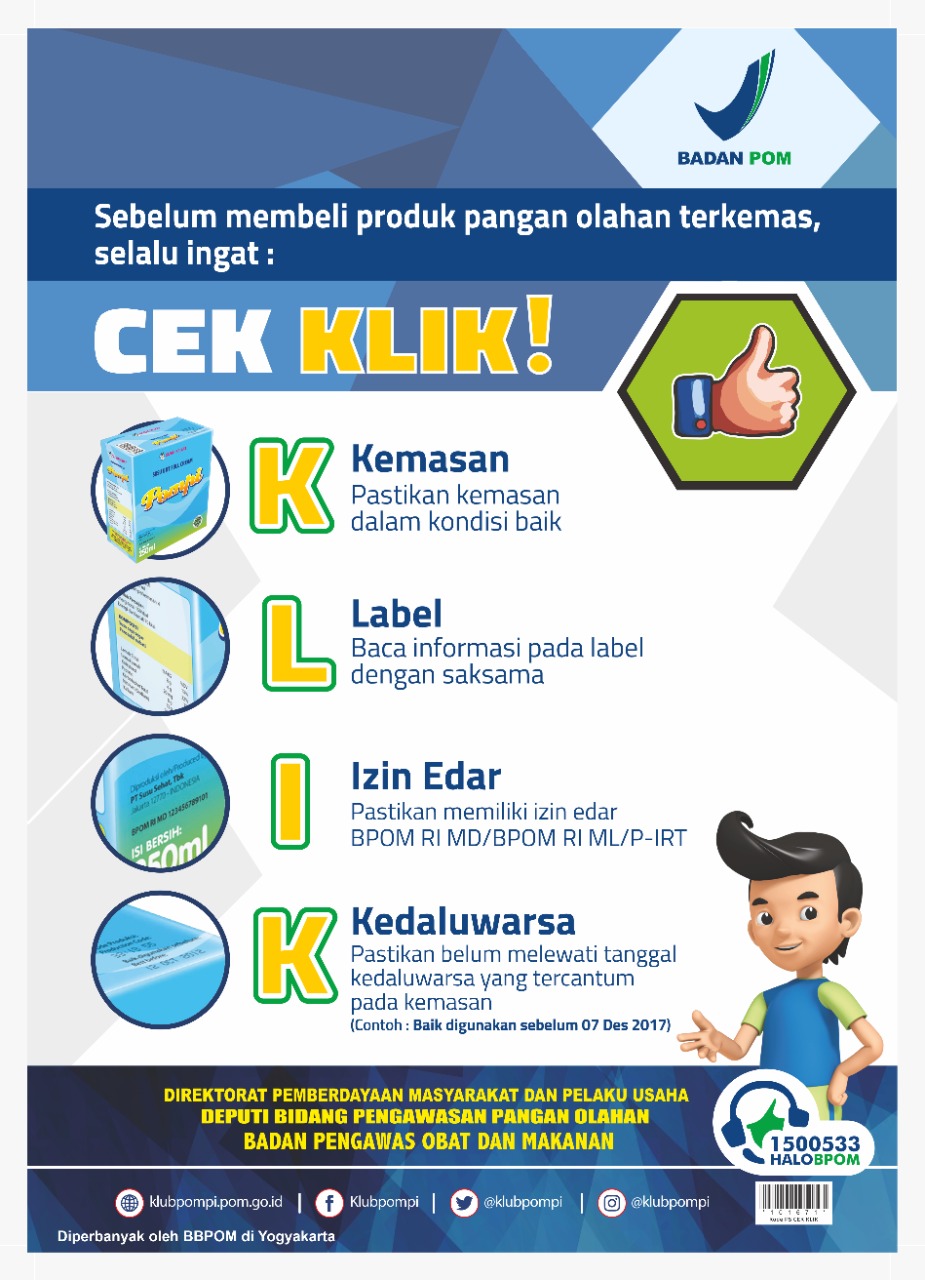BBPOM di YOGYAKARTA: Cek KLIK Pangan Olahan Berkemas