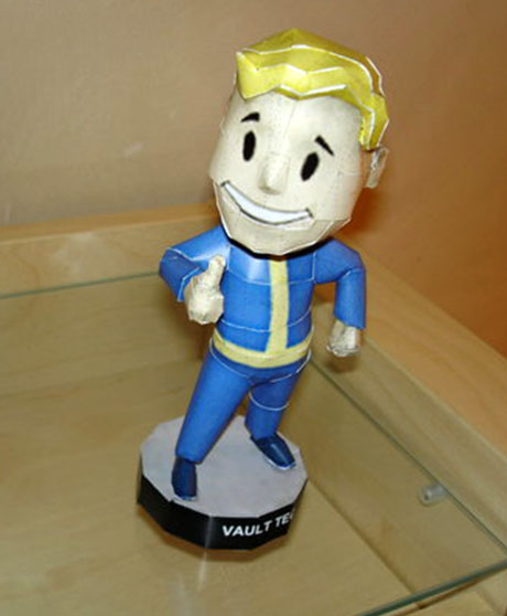 Fallout : Vault Boy Charisma Bobblehead Papercraft | Paperized Crafts