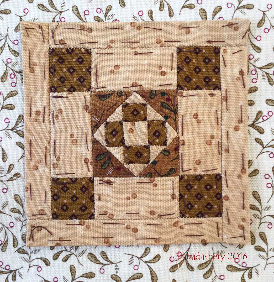 Fabadashery: Dear Jane Quilt - Block B10 Jud's Trophy