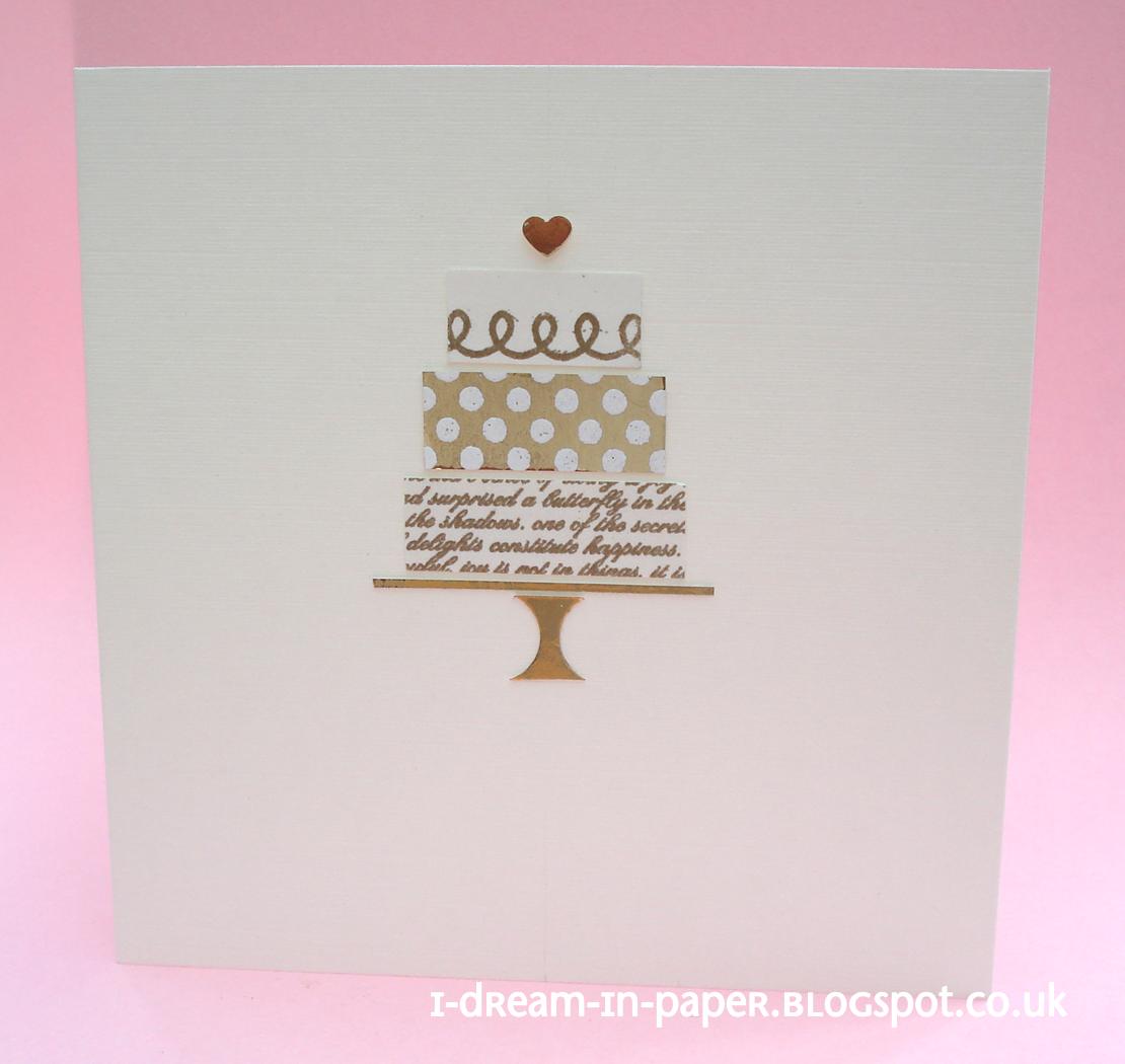 I Dream in Paper: Gold wedding cake