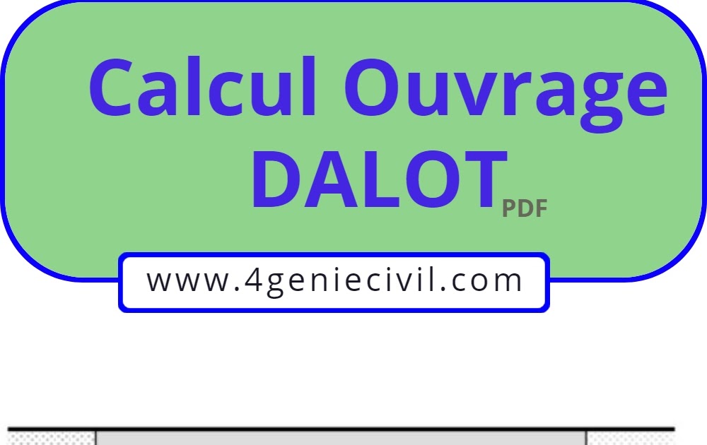 Calcul ouvrage dalot - pdf