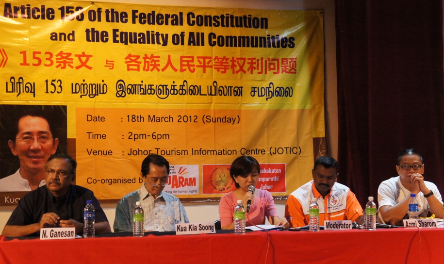 Q & A Session in Forum “Article 153 of the Federal Constitution and the ...