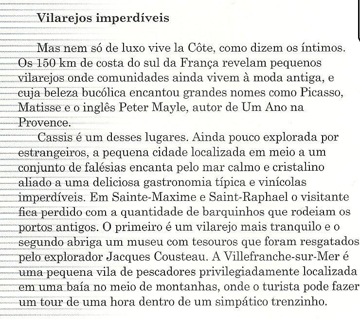 Estilo e Versatilidade: Dicas de viagem: Côte D'Azur