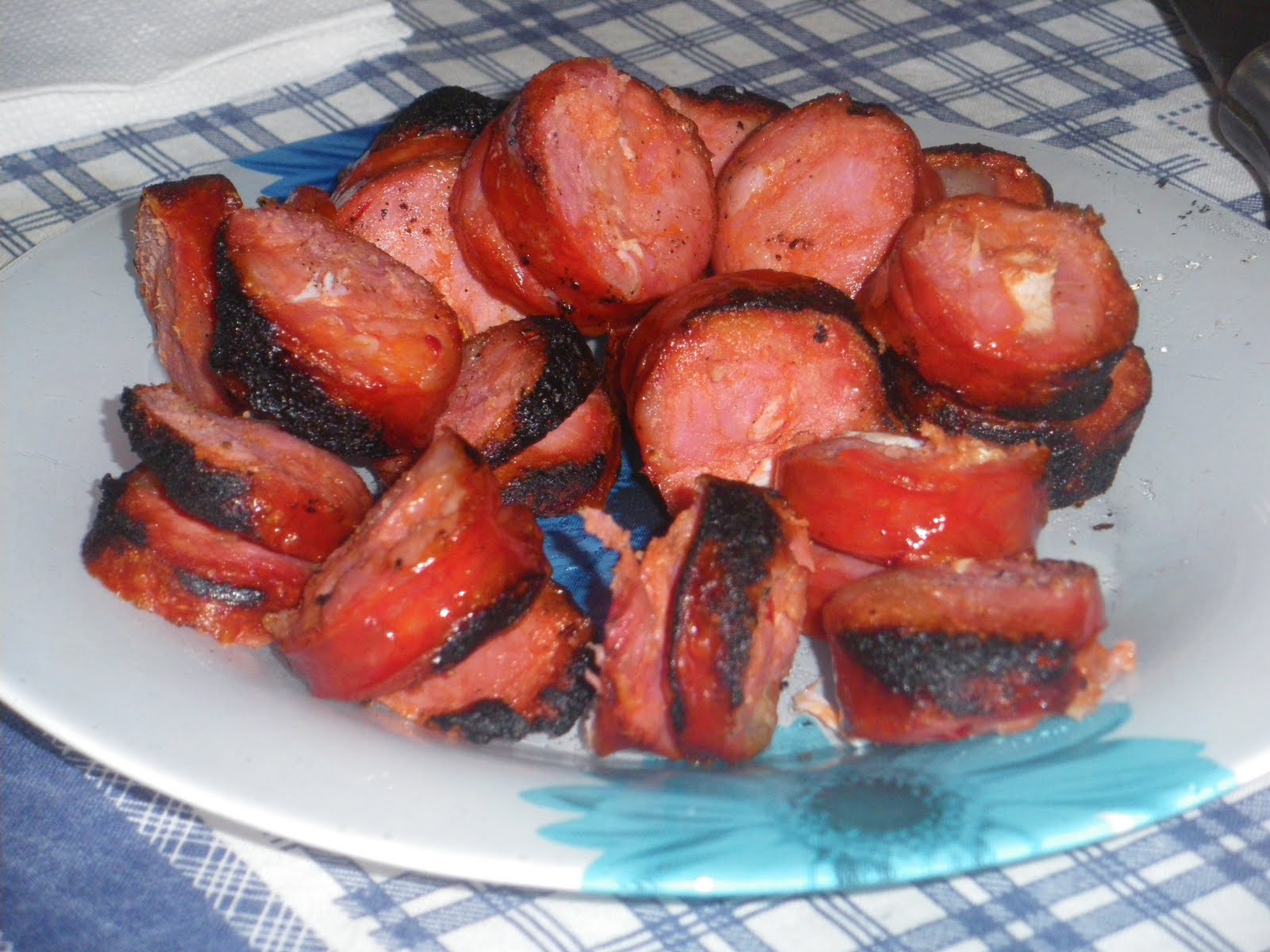 O que há pró jantar?: Chouriço assado