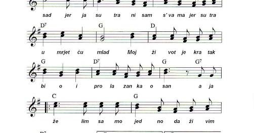 NOTE | DOMACE I STRANE: JEDAN DAN ŽIVOTA MIŠO KOVAČ NOTE AKORDI TEKST