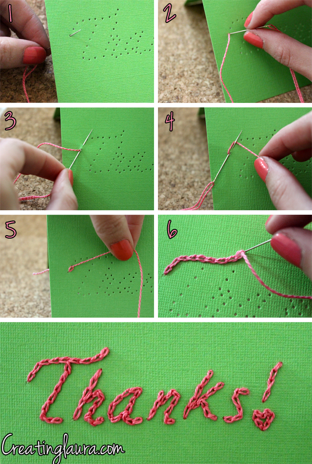 Creating Laura: Hand Embroidered Thank You Cards with a Free Printable ...