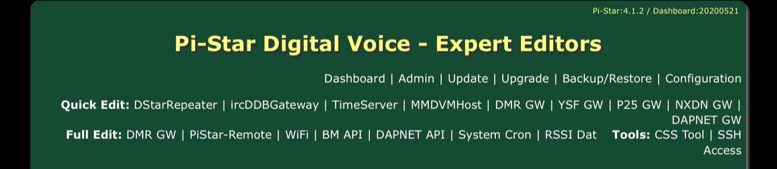 PI-Star Hotspot Interface: Download Update your hotspot! Pi-star ...