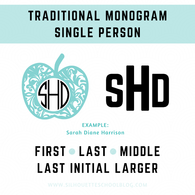 How to Format Monogram Designs - Silhouette School