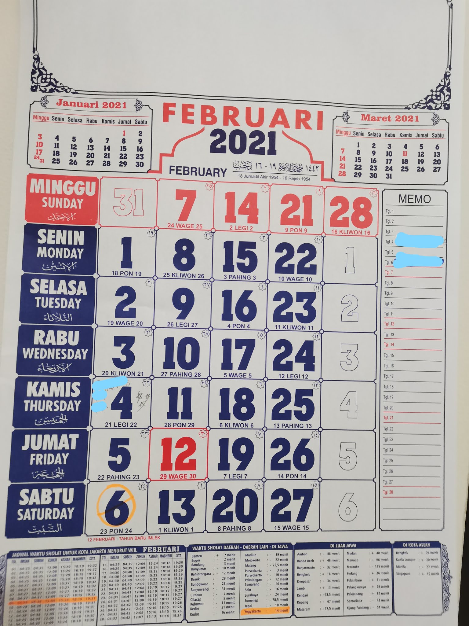 Akhirnya Dapat Kalender Jadul Full Nama - Nama Bulan Kalender Islam