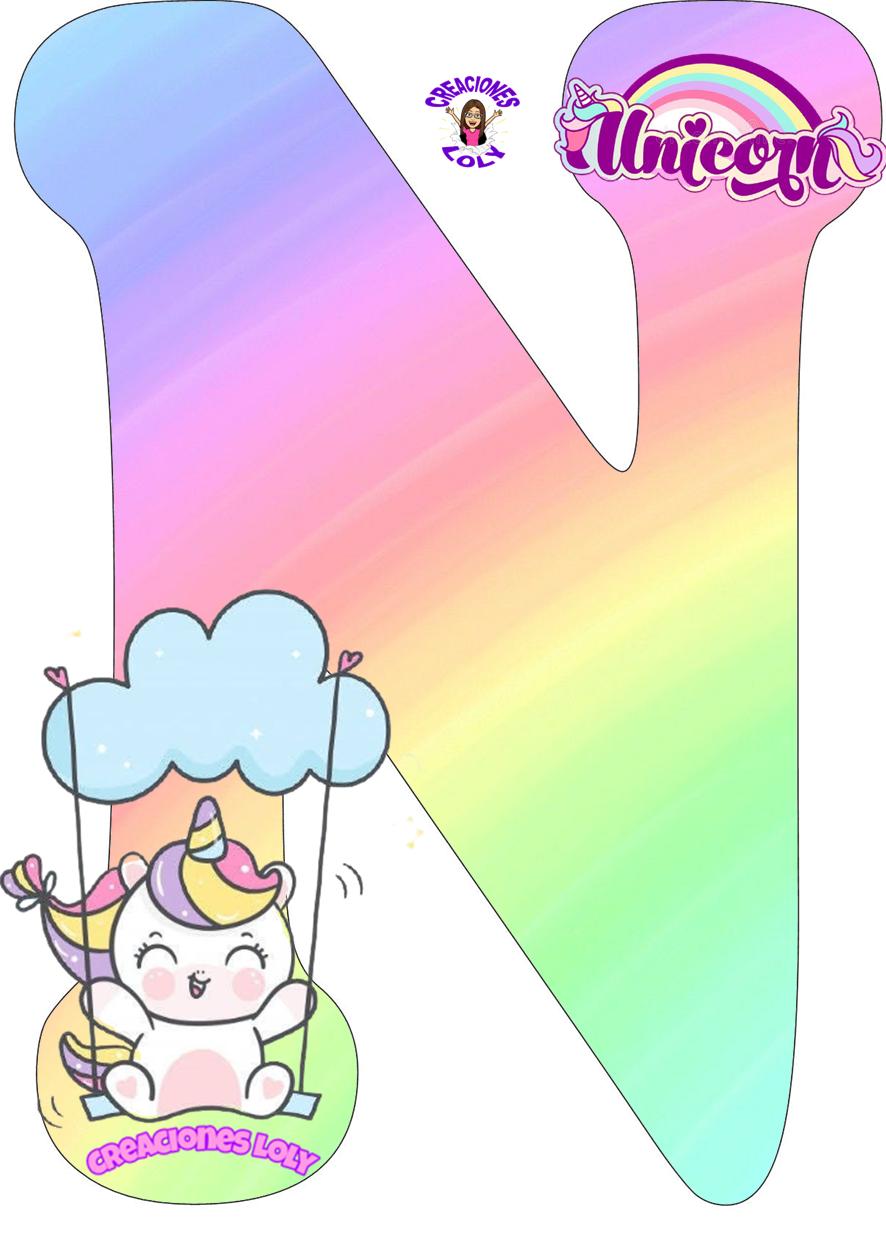 Creaciones Loly: ABECEDARIO UNICORNIO BEBE
