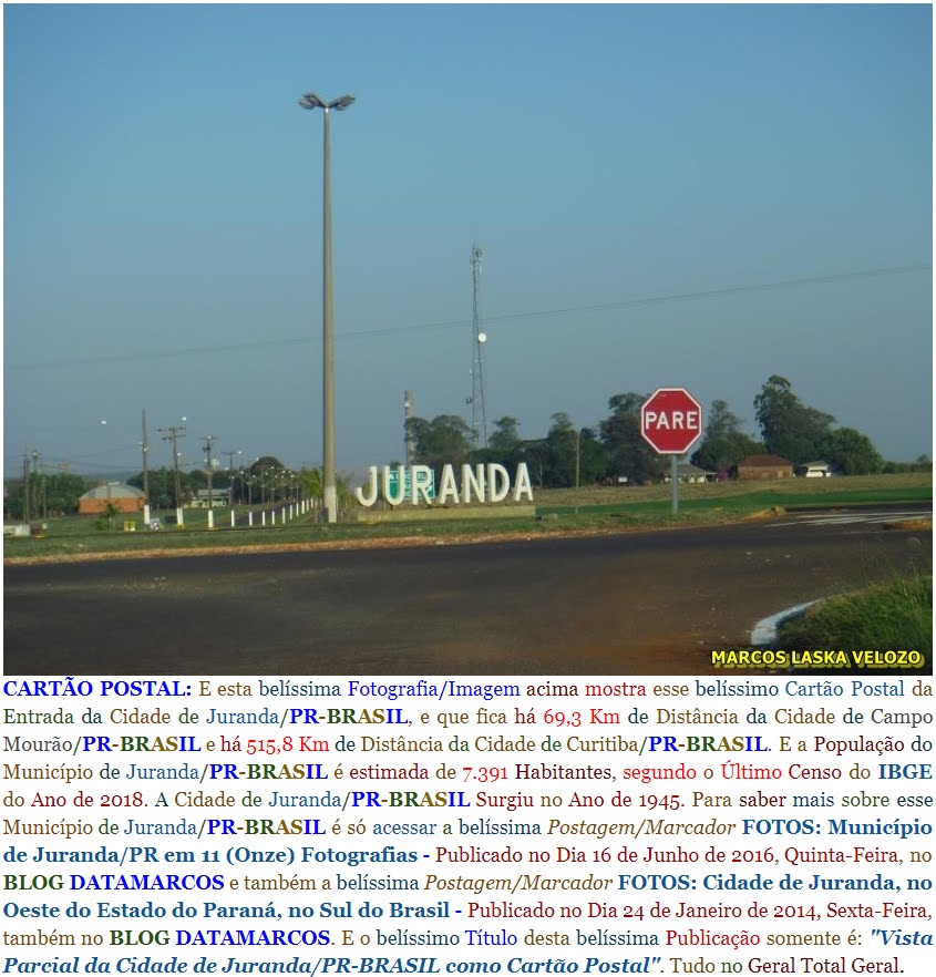 BLOG DATAMARCOS: VISTA PARCIAL DA CIDADE DE JURANDA/PR-BRASIL COMO ...