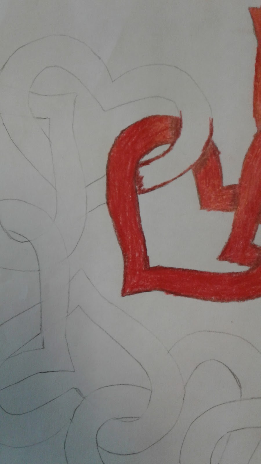 a faithful attempt: Interlocking Hearts Valentine Drawing