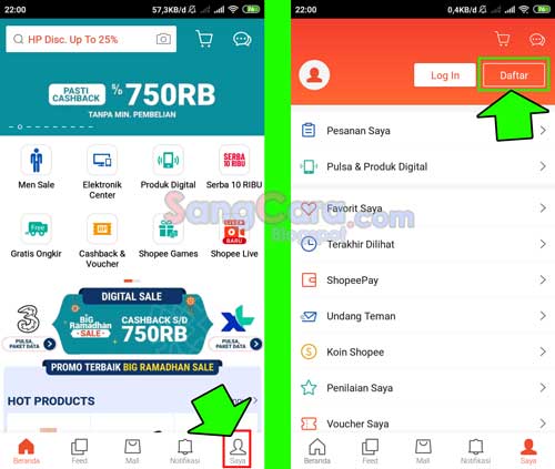 Cara Membuat Akun Di Shopee Daftar Pakai Nomor Hp (Jual & Beli) - Sang Cara