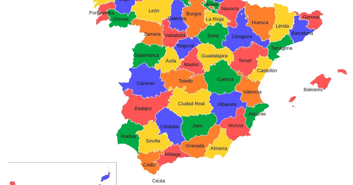 MIS PEQUES CUARTO ABC: MAPA DE LAS PROVINCIAS ESPAÑA