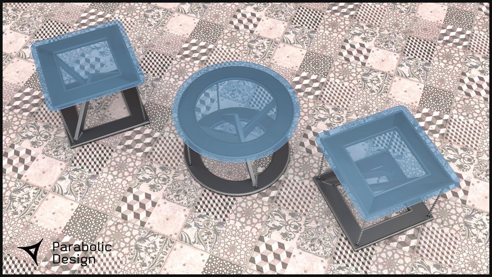 PARAMETRIC STUDY TENSEGRITY TABLES / STOOLS | Parabolic Design