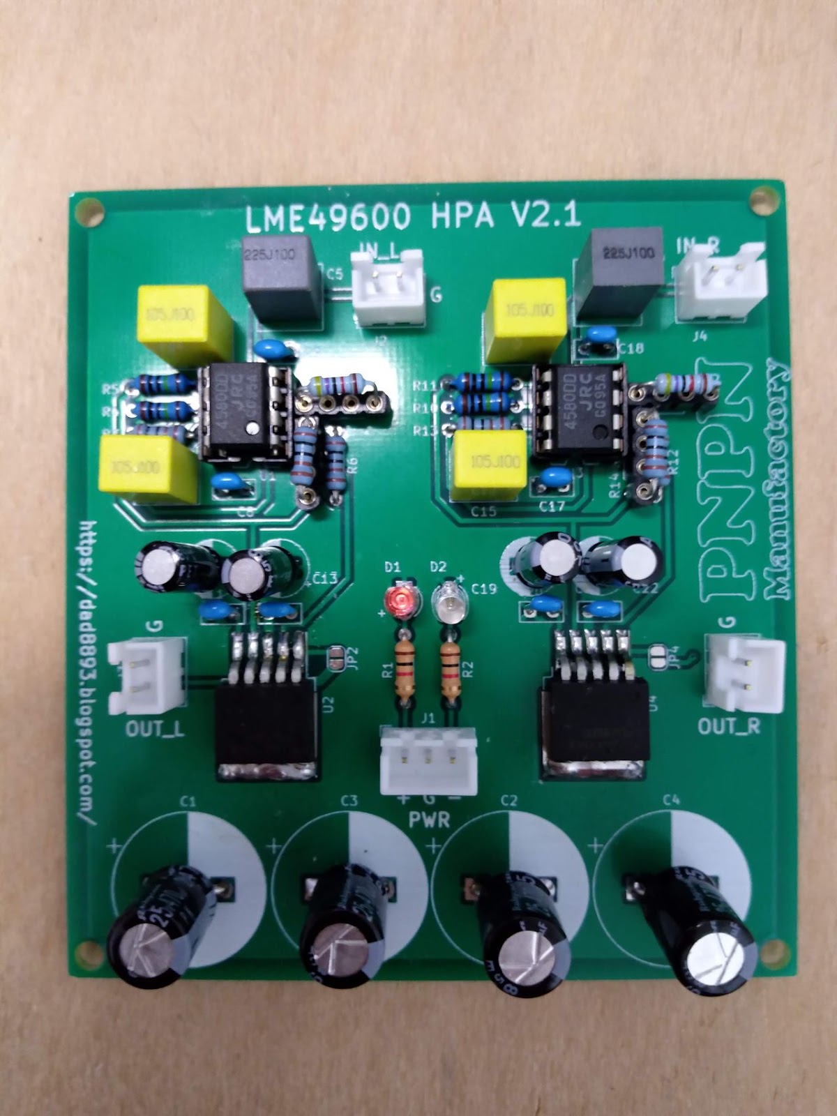 音源とオーディオの電子工作（予定）: LME49600_HPA V2.1 はんだ付け完了