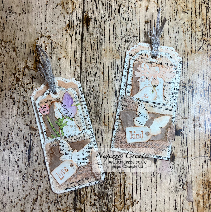Nigezza Creates: Using Only Old Book Pages to Make Tag Pockets & Tags