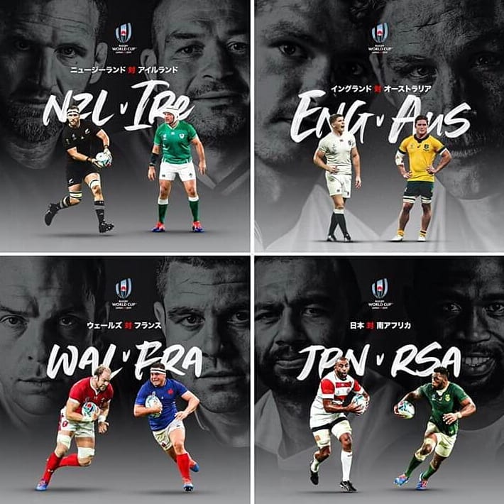 RWC 2019: Resultados Cuartos de Final, Semis y Final