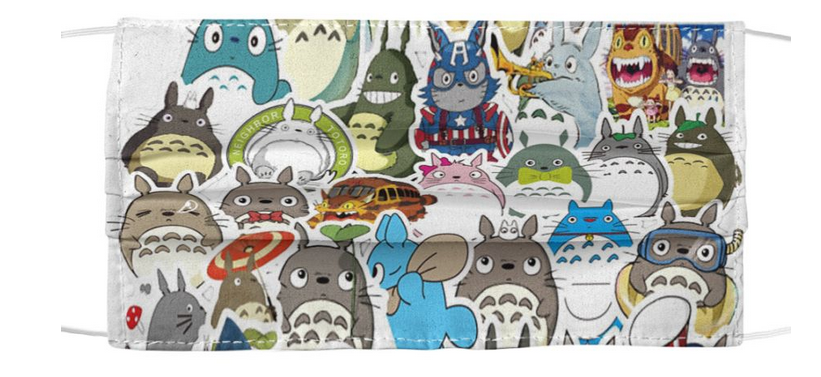 Cloth Face Mask - Fabric Face Mask: My Neighbor Totoro Ghibli Full Face ...
