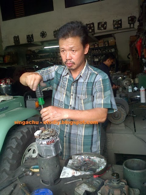 Perbaikan alternator Aerio penyebab indikator aki menyala