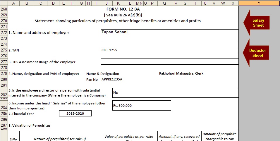 Revised Format of Income Tax Form 16 With Automated Master of Form 16 ...