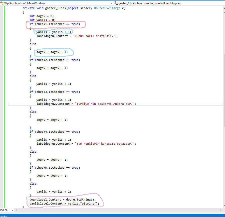 C Wpf Application Checkbox Kullanimi