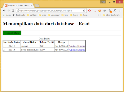 Membuat Aplikasi Website CRUD Sederhana dengan PHP dan MySQL - Bagian 2 ...