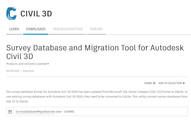 Tim's Civil 3D blog: Civil 3D 2020 uses a new survey database format