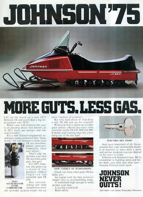 CLASSIC SNOWMOBILES OF THE PAST: 1975 JOHNSON SNOWMOBILE