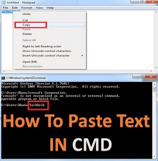 How To Copy & Paste In The Windows CMD or Command Prompt ~ Tech Bulk