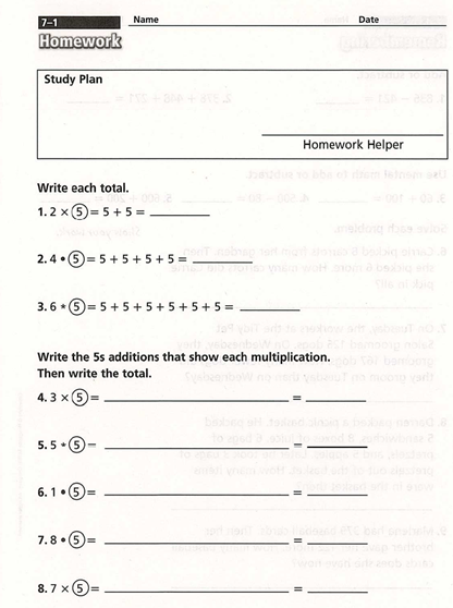 Mrs. McGaffey's Homework Help: Multiplication and Division Homework!