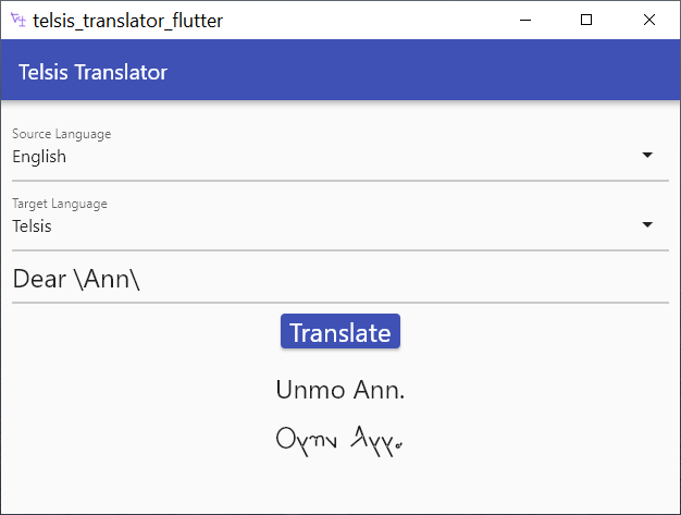 Teck's Treehouse: Tellsis language ("Nunkish") translator with Flutter UI