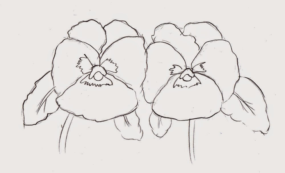 Weekly : Doodles and tuts: How to draw a Pansy - method 2