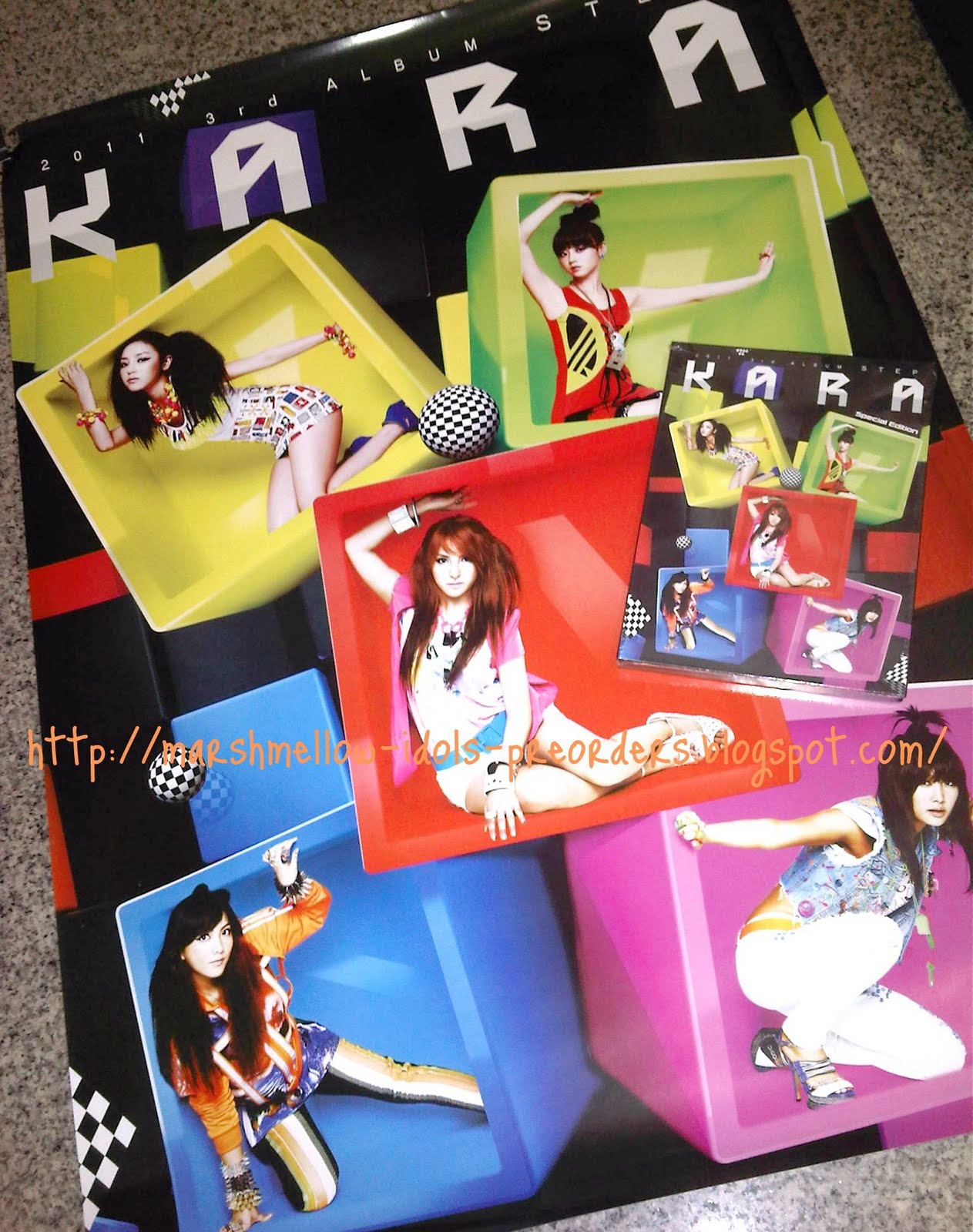 MarshMellow Idols Pre-orders: Pre-order Kara 3rd Album Step!