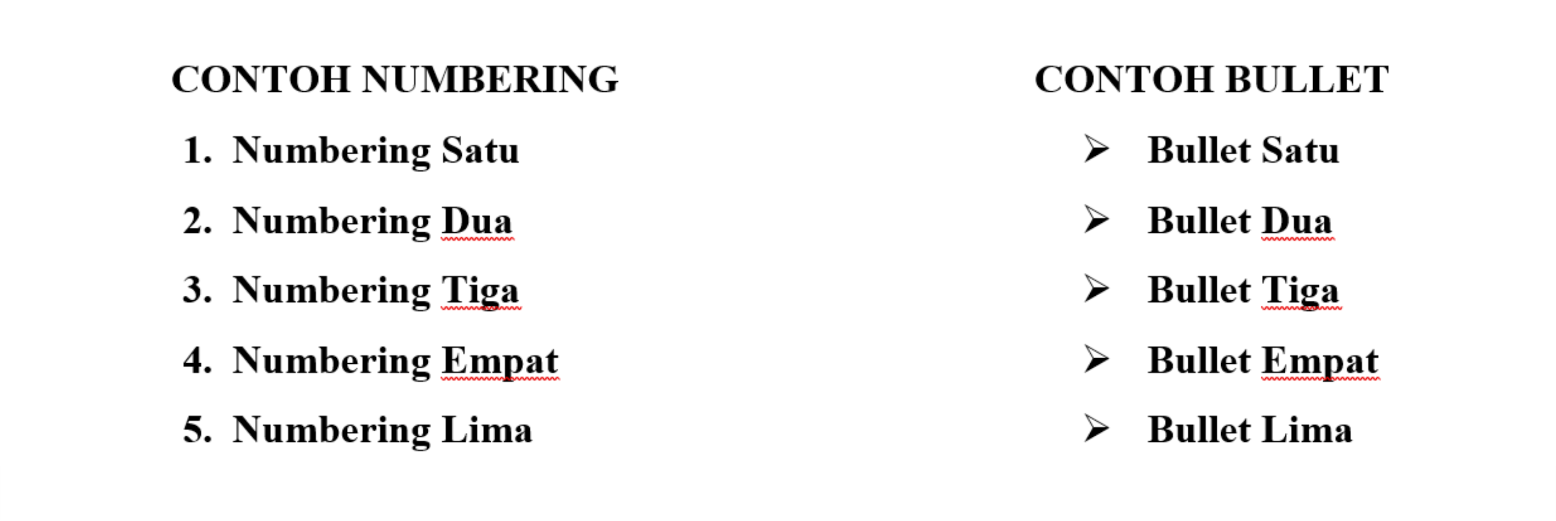 √ MEMBUAT FORMAT POINT DAN PENOMORAN (BULLETS AND NUMBERING) DI ...