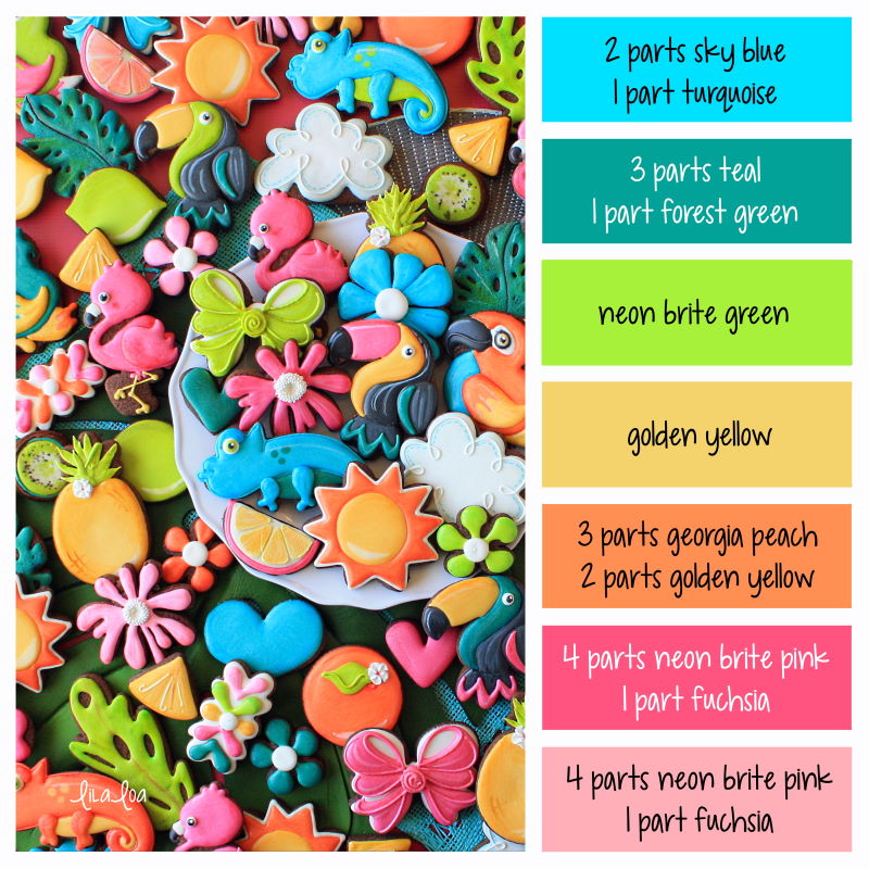 Jungle Color Palette and Icing Color Formulas