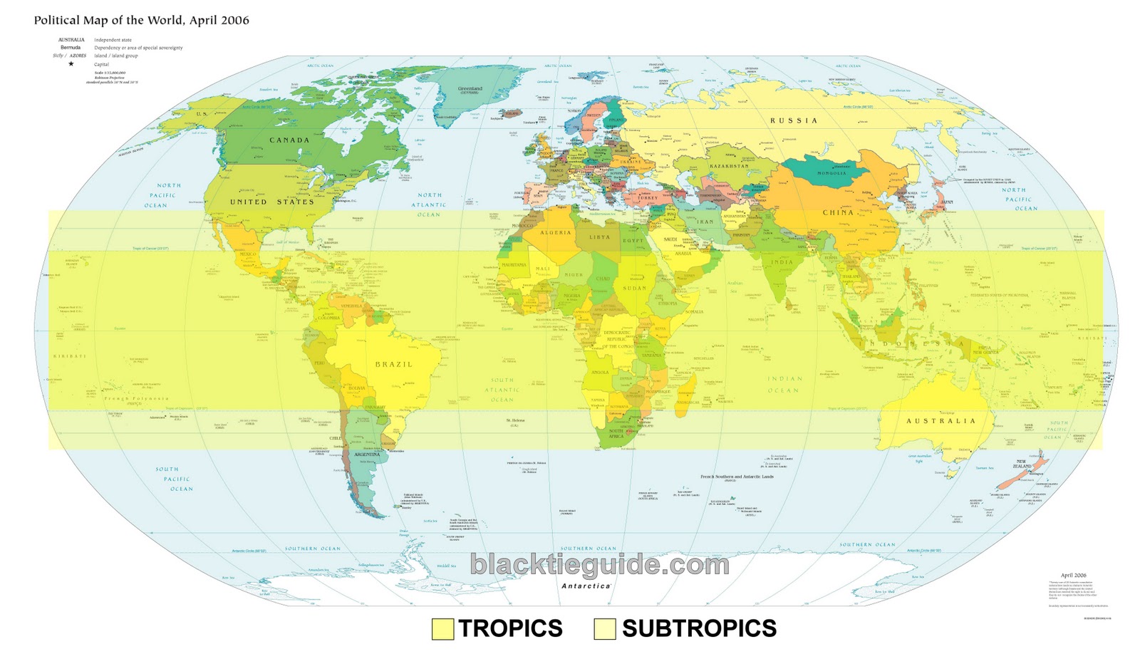 Tropics On A World Map - United States Map