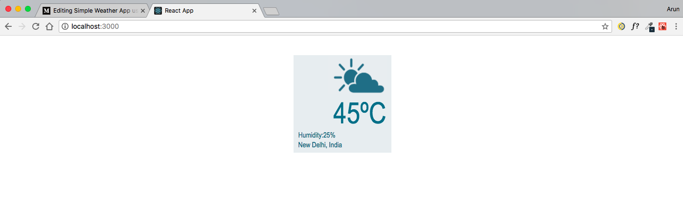 Create Weather Apps using ReactJS and Weather API