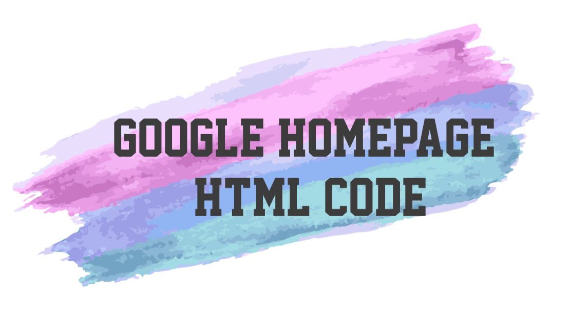 google homepage html code