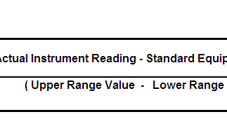Span Error of Calibration