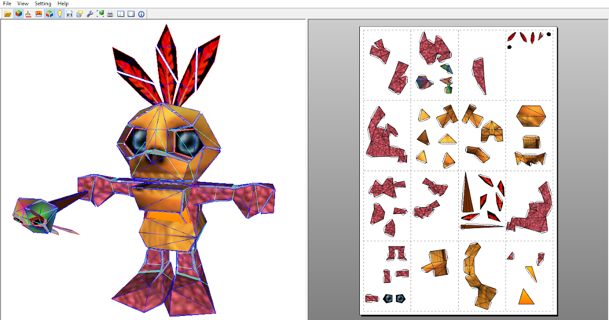 victor’s paper cut kits: banjo-kazooie papercraft: mumbo jumbo