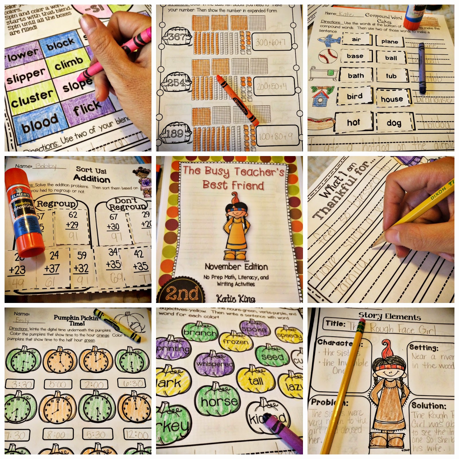 November Busy Teachers and how I use them! - Queen of the First Grade ...