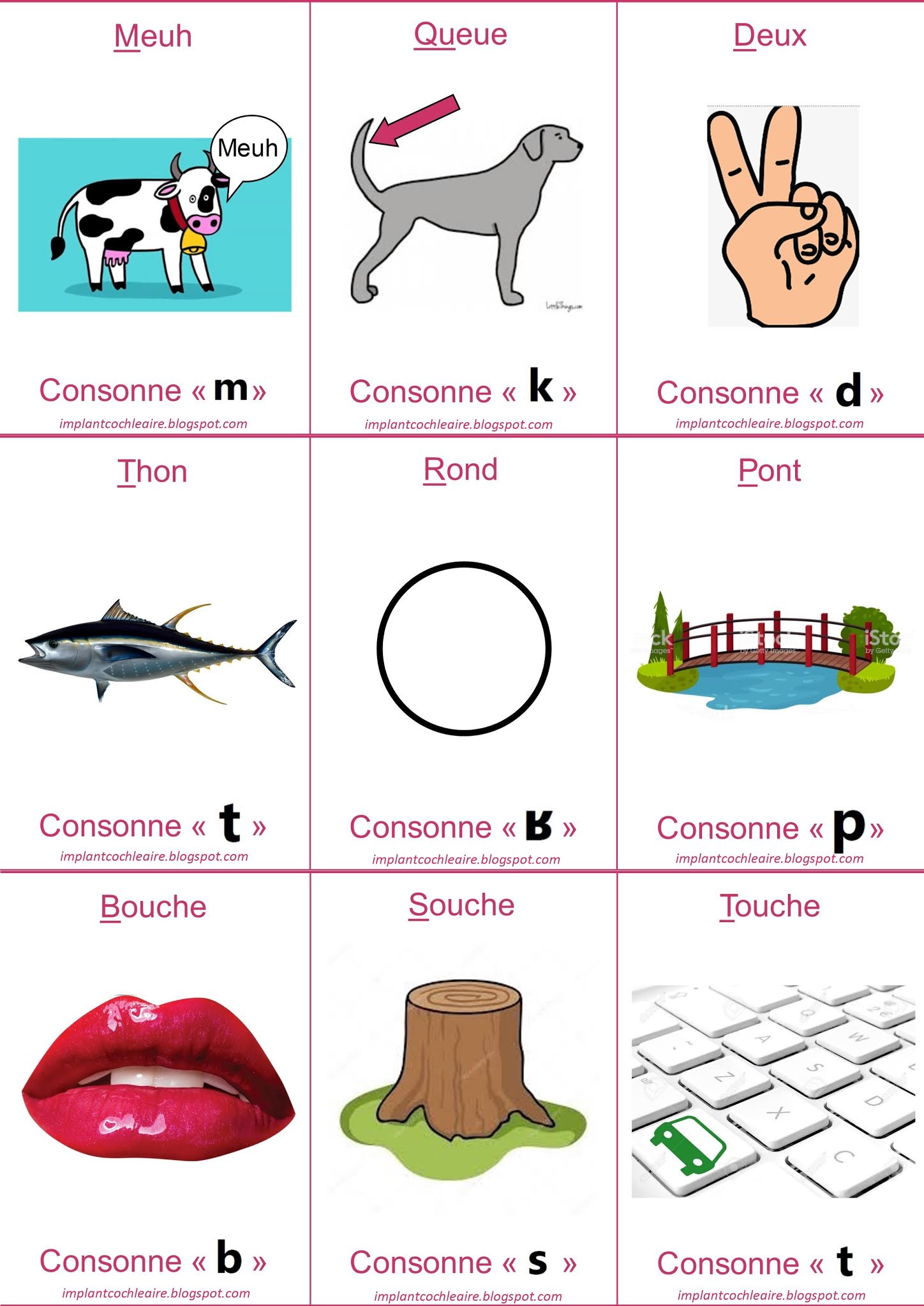 Exercice de discrimination auditive pour enfant sourd