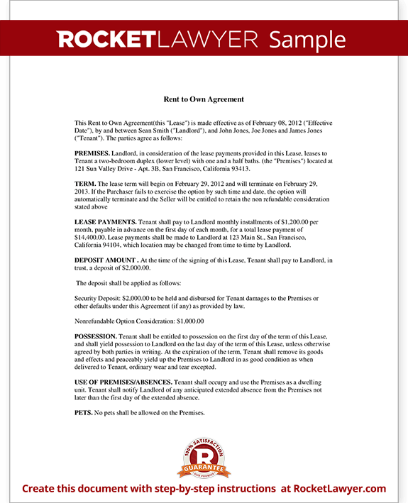 Rent To Own Proposal Letter Template ~ Resume Letter