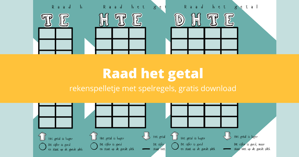 Raad het getal, rekenspelletje