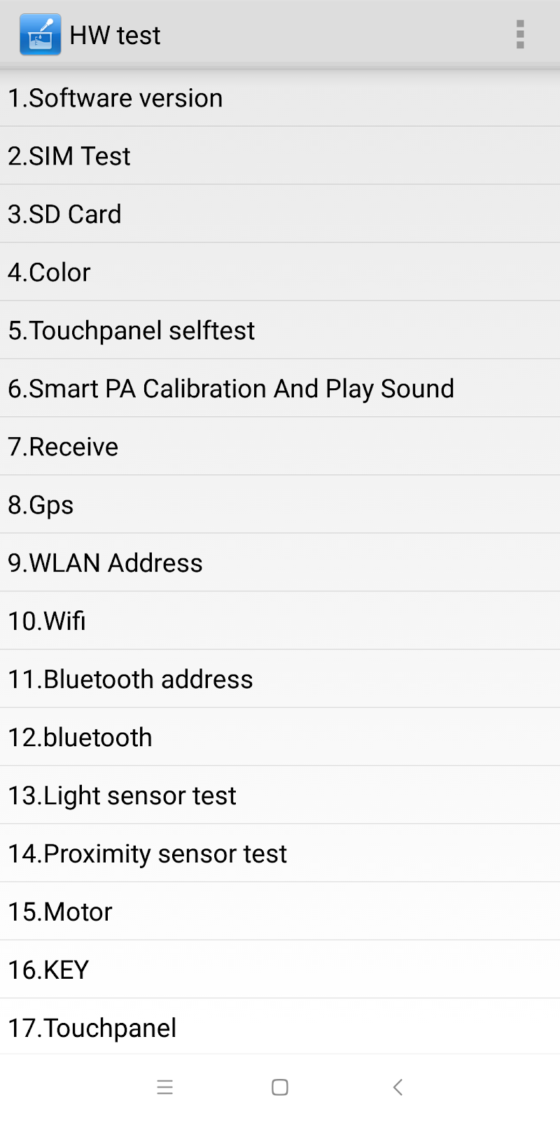 Android Secret Codes