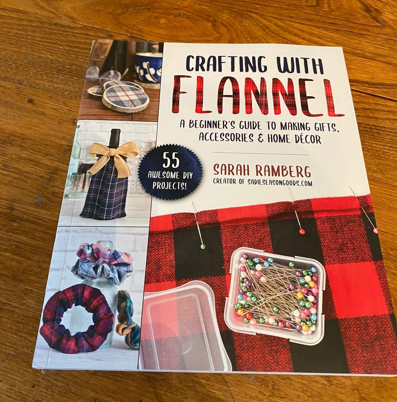Fun Flannel Covered Fall Book Decor Project - Organized Clutter