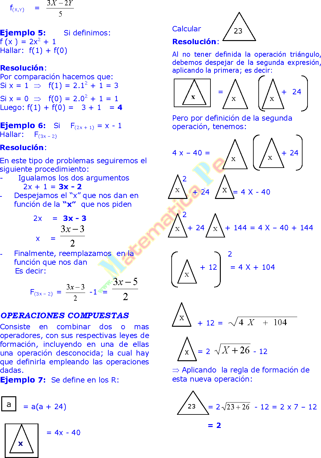 OPERADORES MATEMÁTICOS EJERCICIOS RESUELTOS DE RAZONAMIENTO MATEMÁTICO ...
