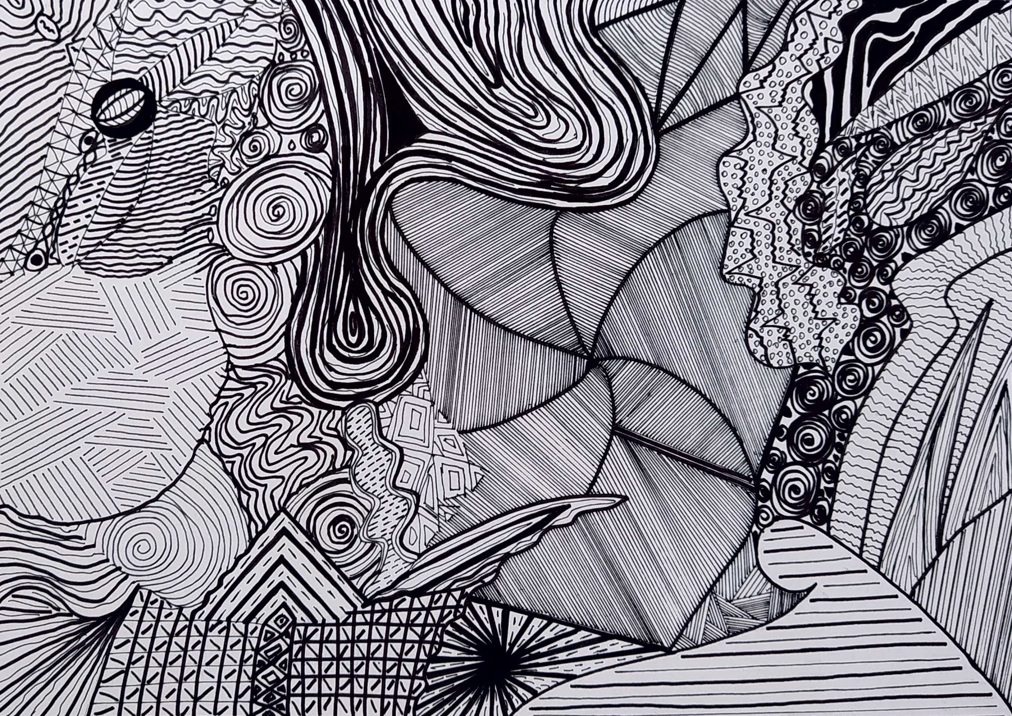 mARTmolejo: IES Virgen de la Cabeza: COMPOSICIONES ABSTRACTAS CON TRAMADOS DE LÍNEAS